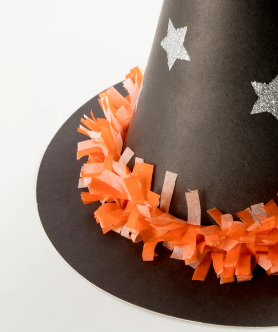 Sombreros de fiesta de bruja festoneados Pack 6 Und. | KIU ideas en detalle